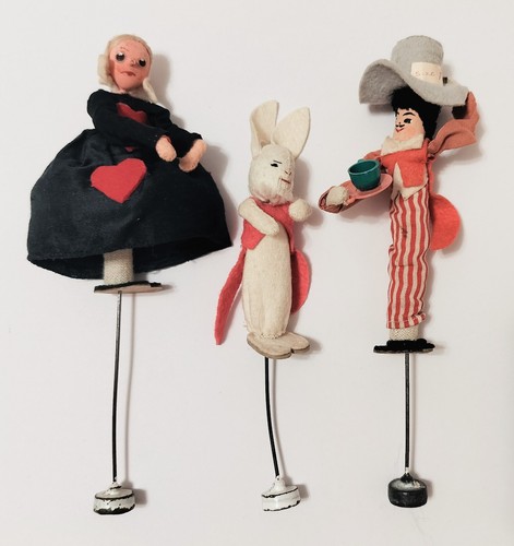 VTG German US Zone WW2 BAPS Rod Puppets Rabbit Mad Hatter Queen of ...