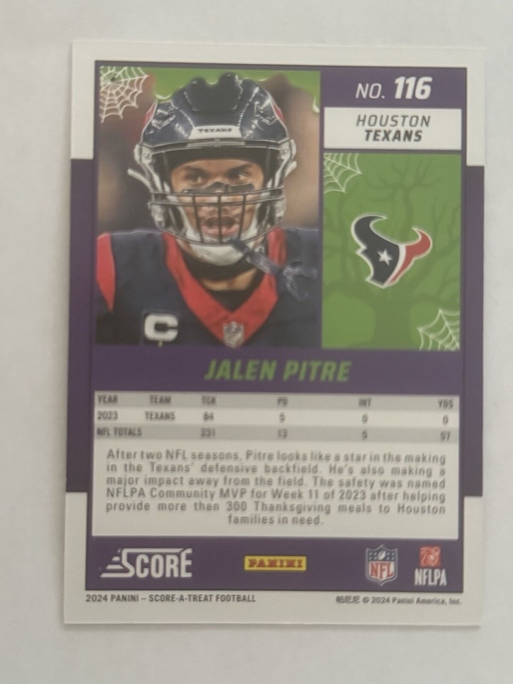 New 2024 Score Panini Jalen Pitre Trick Treat Candy /99 Halloween ...