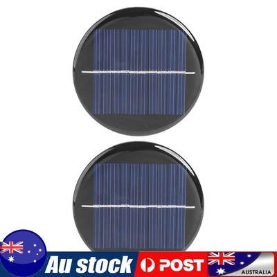 2x 0.28W 5V Round Solar Panel DIY Battery Chargers Solar System Board ...