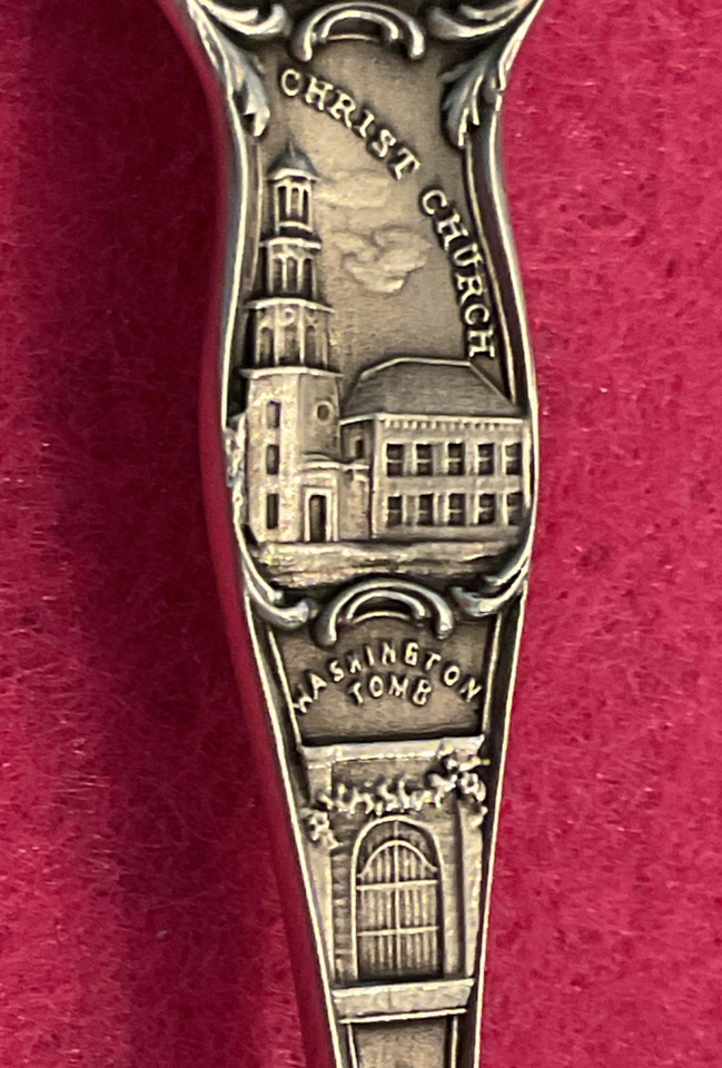 George Washington Christ Church Alexandria Mt Vernon Sterling Souvenir ...