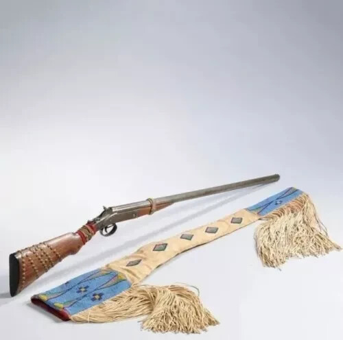Indian Beaded Native American Rifle Scabbard Sioux Style Suede Leather ...