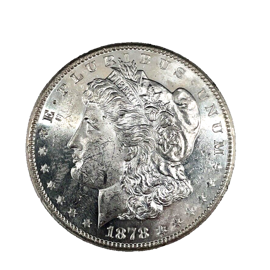 1878-S OBV PL-Proof Like Morgan Dollar GEM BU. 90% Silver Coin # 1607 ...