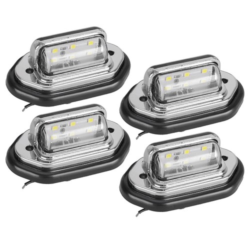 4pc Marine Boat RV 6 LED License Plate Tag Lights Waterproof Tail Light ...