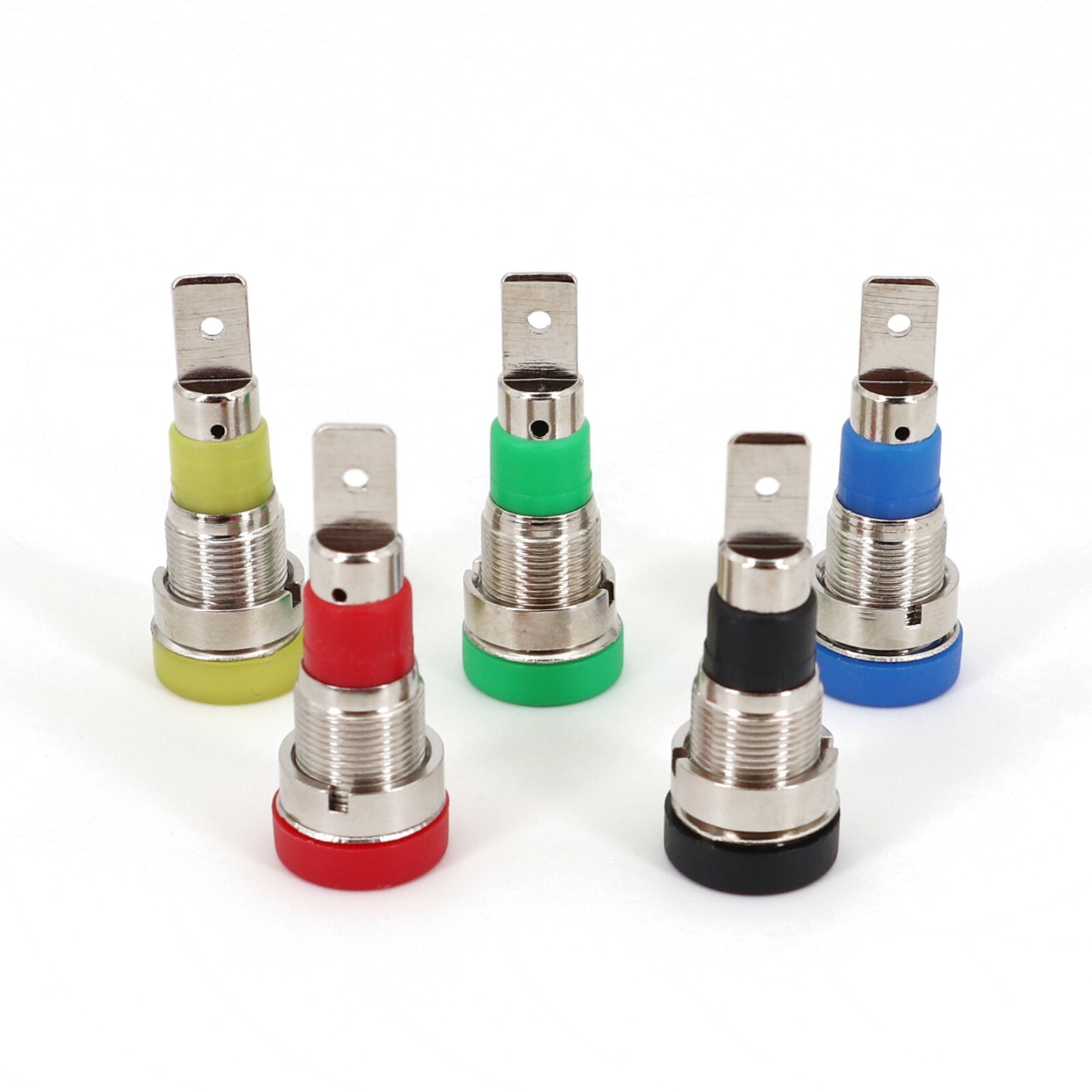 10Pcs Brass 4mm Banana Female Socket Panel Mount Test Jack Connector | eBay