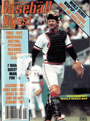 Baseball Digest Magazine January 1984 Cover: Rick Dempsey jmc2 | eBay