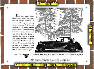 Metal Sign - 1937 Alvis - 10x14 inches | eBay