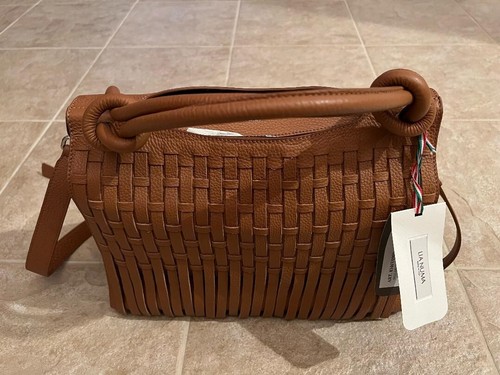 LIA NUMA ITALIAN LEATHER LARGE TOTE HANDBAG PURSE CUOIO BROWN NWT | eBay