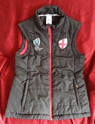 OFFICIAL ENGLAND RUGBY WORLD CUP 2019 JAPAN MENS GILET SIZE S NLACK 38 ...