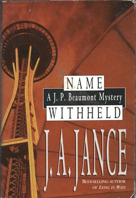 NAME WITHHELD by J.A. JANCE William Morrow 1996 BCE Hardcover | eBay