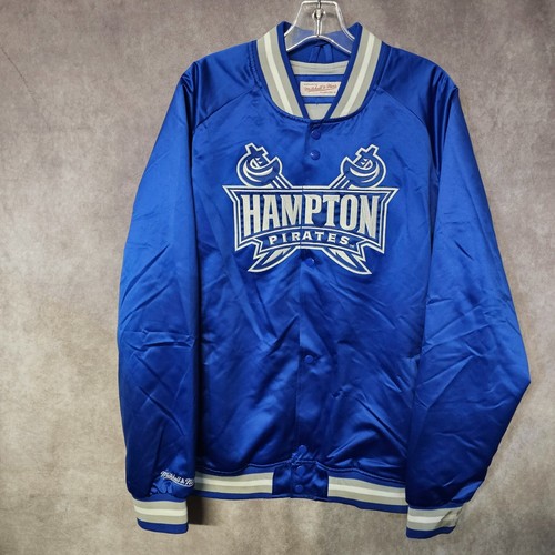 NWOT Mitchell & Ness Hampton Pirates Lightweight Satin Bomber Jacket ...