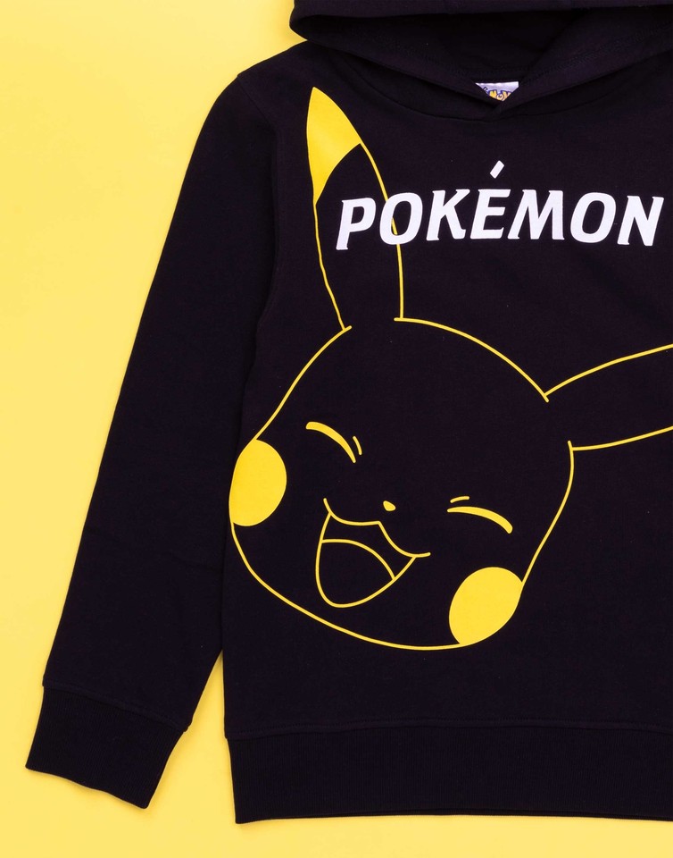 Pokemon Hoodie Boys Kids Game Gifts Pikachu Black Jumper Pullover | eBay