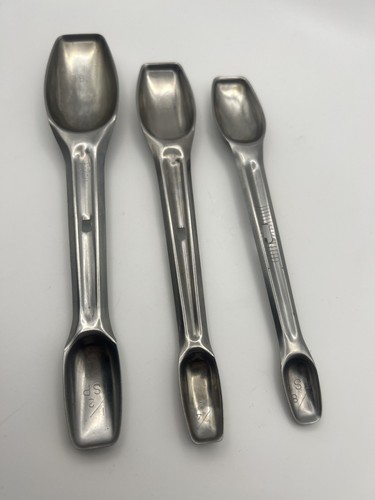 FOLEY Stainless Nesting Measuring Spoons Double Ended Long Handle ...