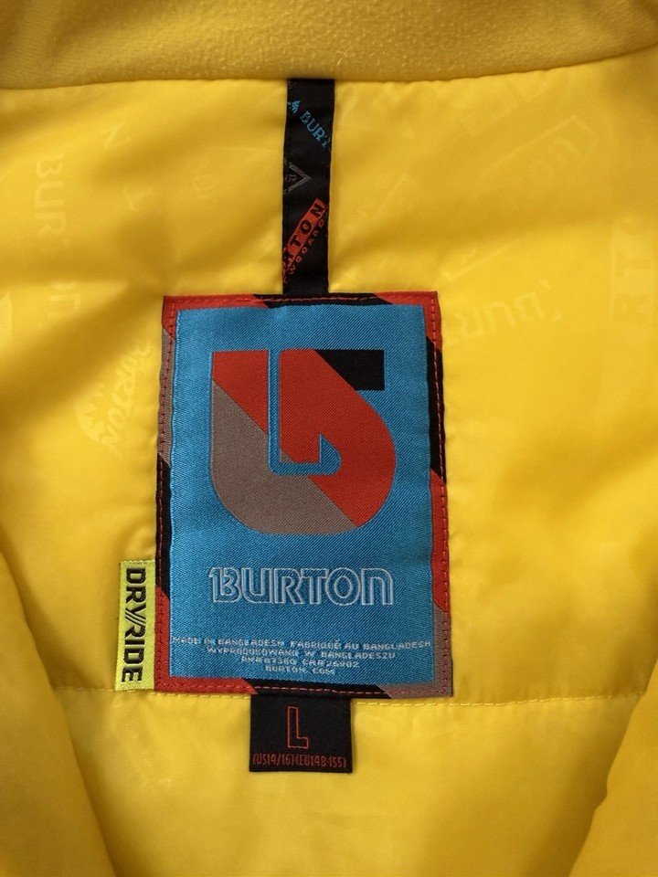 Burton Dryride Insulated Snowboard Ski Jacket Youth Boys Size L Large ...