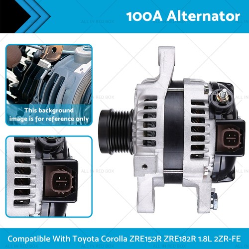100A Alternator Suitable for Toyota Corolla ZRE152R ZRE182R 1.8L 2ZR-FE ...