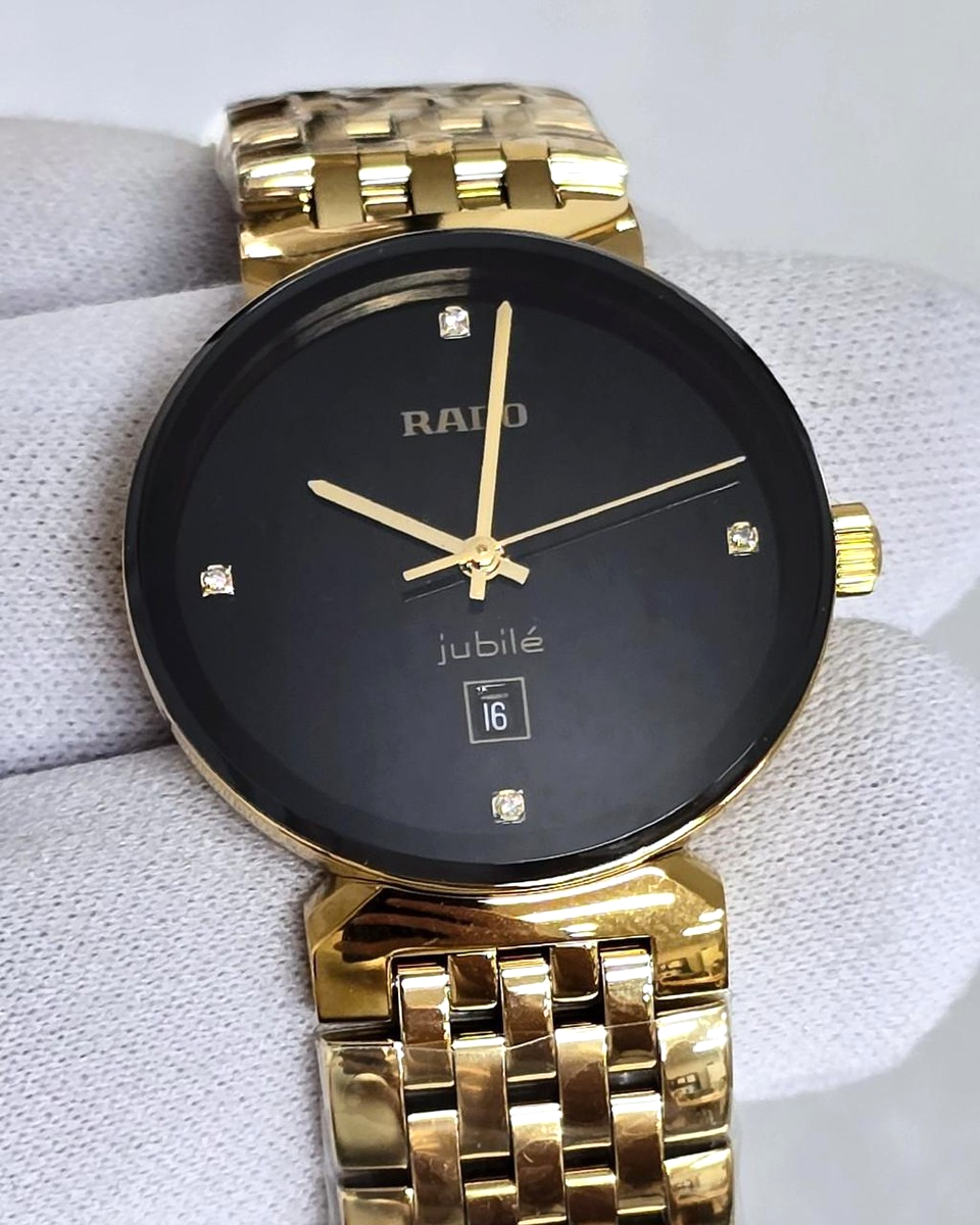 Rado Florence Quartz 30mm Black Dial With Diamonds SS Unisex Watch ...