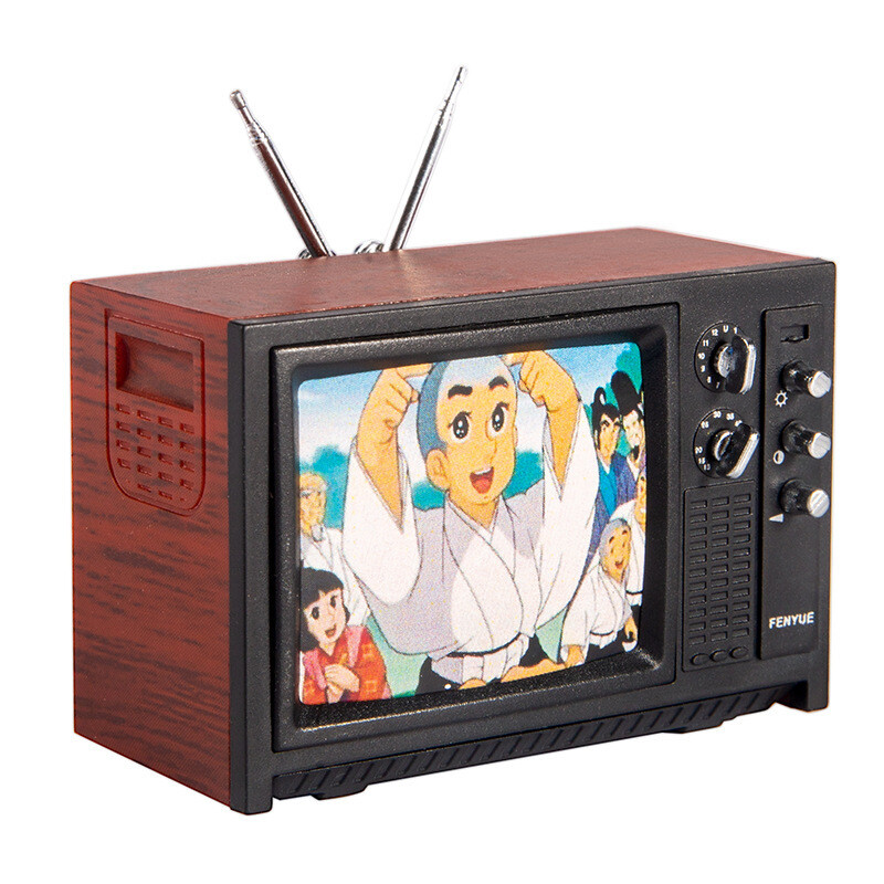 Dollhouse Miniature 1/12 Vintage TV Mini Television Set Furniture ...