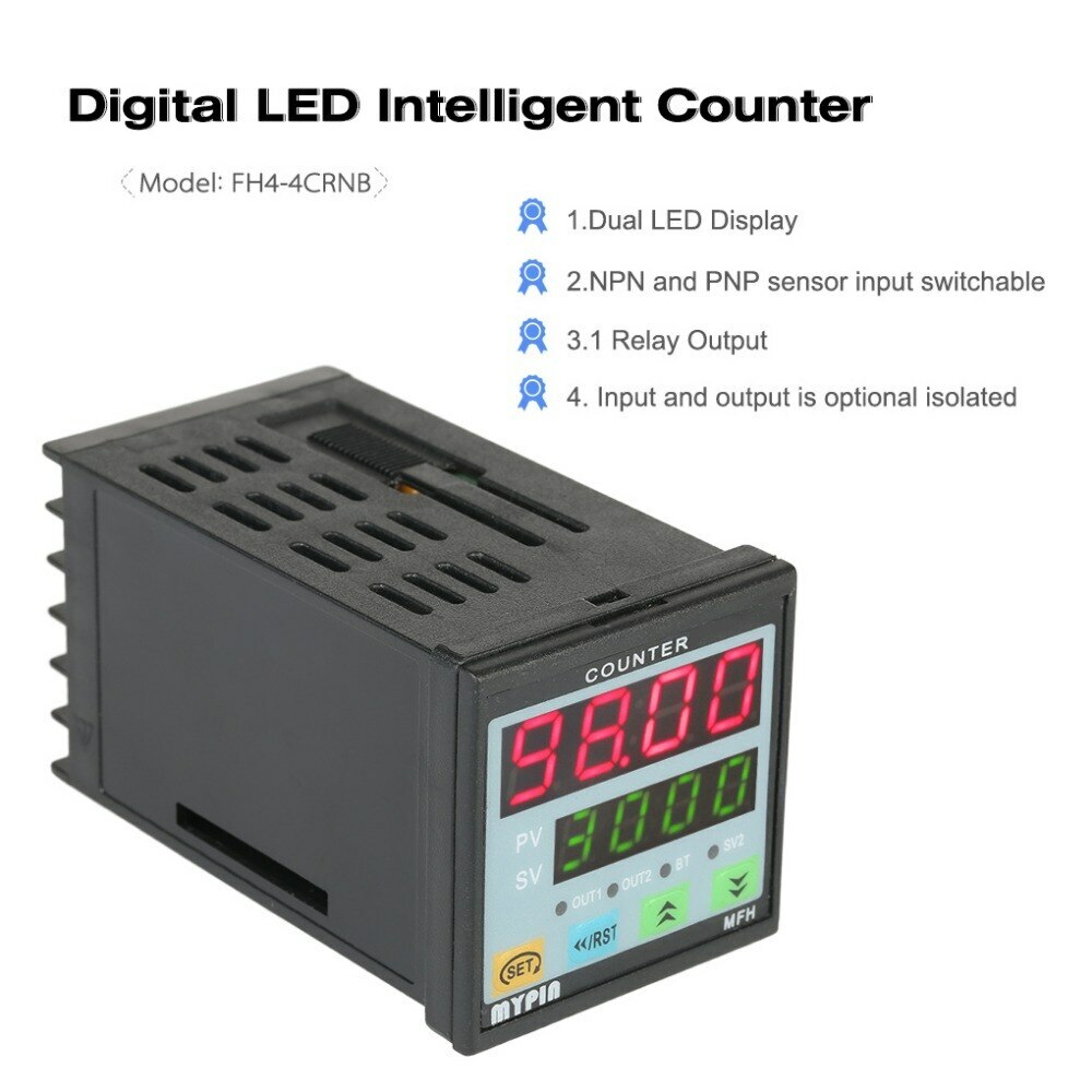 NEW FH4-4CRNB Multi-purpose Preset 4 Digital Counter Intelligent 90 ...