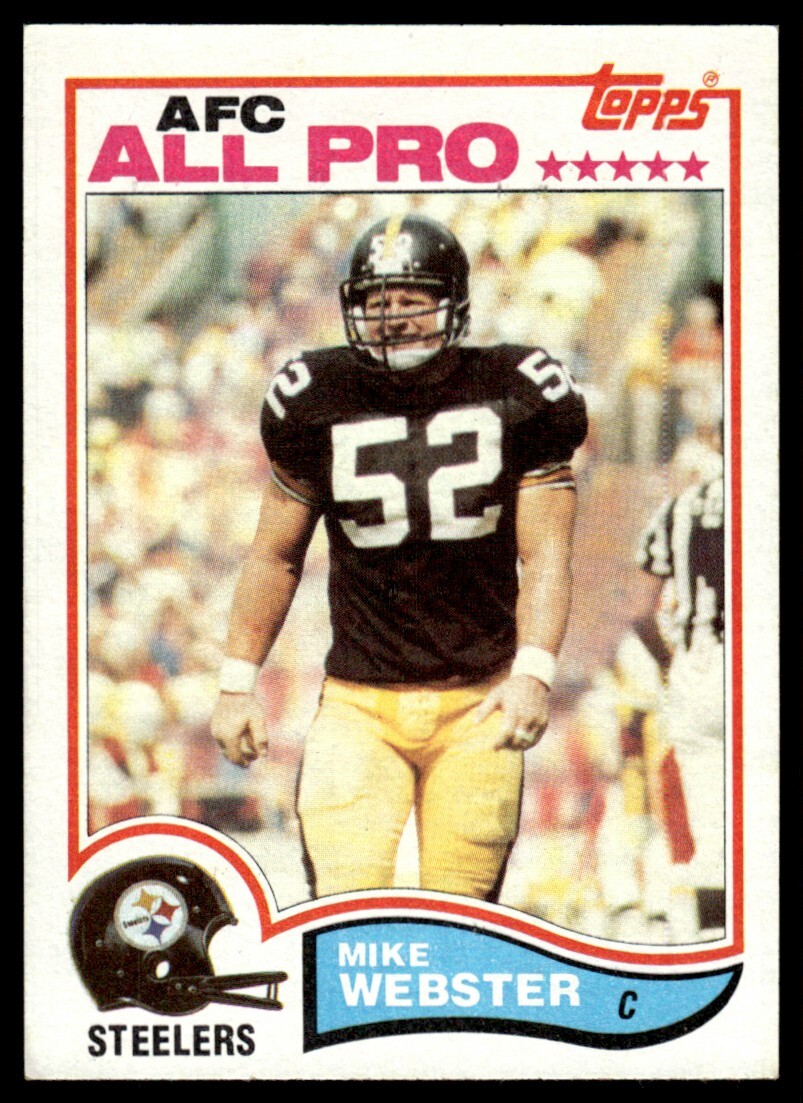 1982 Topps Mike Webster Pittsburgh Steelers #222 | eBay