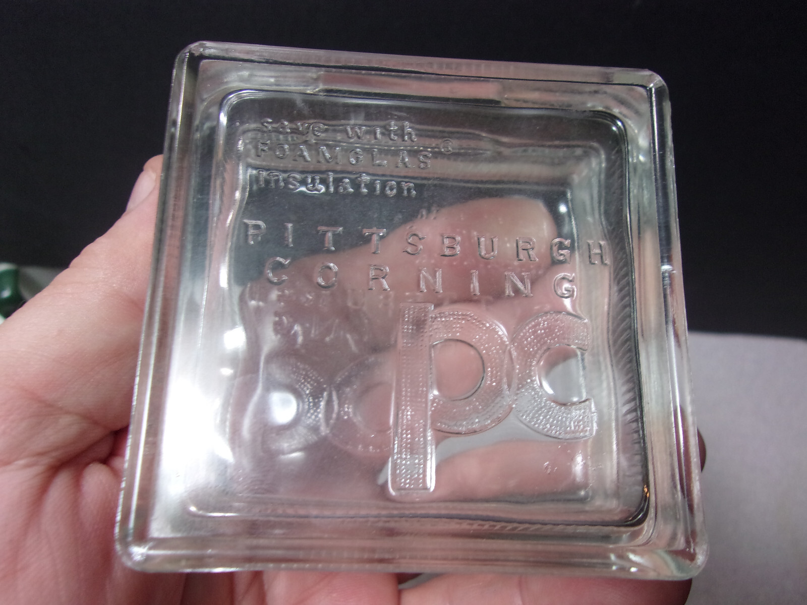Vtg Advertising Promotional Coin Bank Pittsburgh Corning Glass Block ...