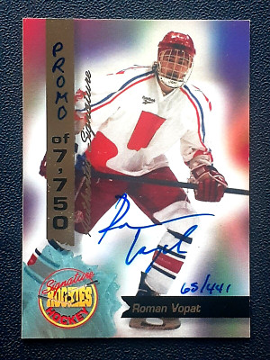 ROMAN VOPAT AUTO 1995 SIGNATURE ROOKIES SIGNATURES NO 2 PROMO CARD ...