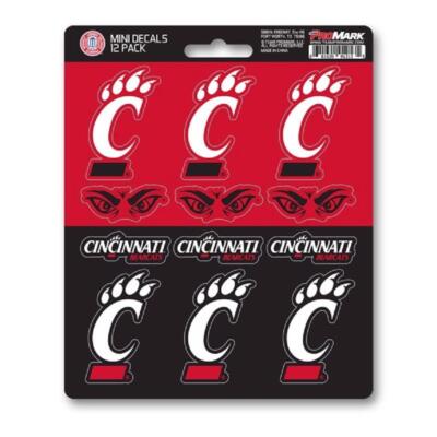 Cincinnati Bearcats Mini Decal 12 Pack [NEW] NCAA Sticker Emblem Car ...