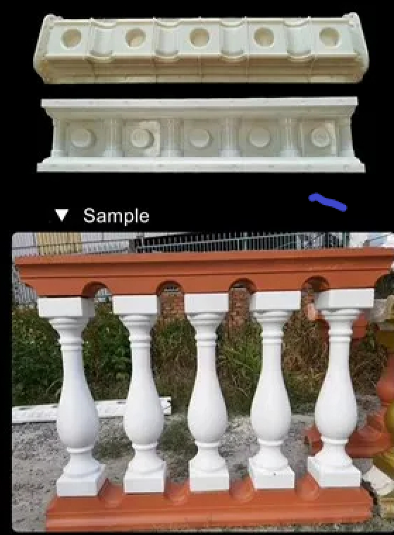 Concrete Precast Baluster Rail Mold Balcony Handrail Garden Fence ...