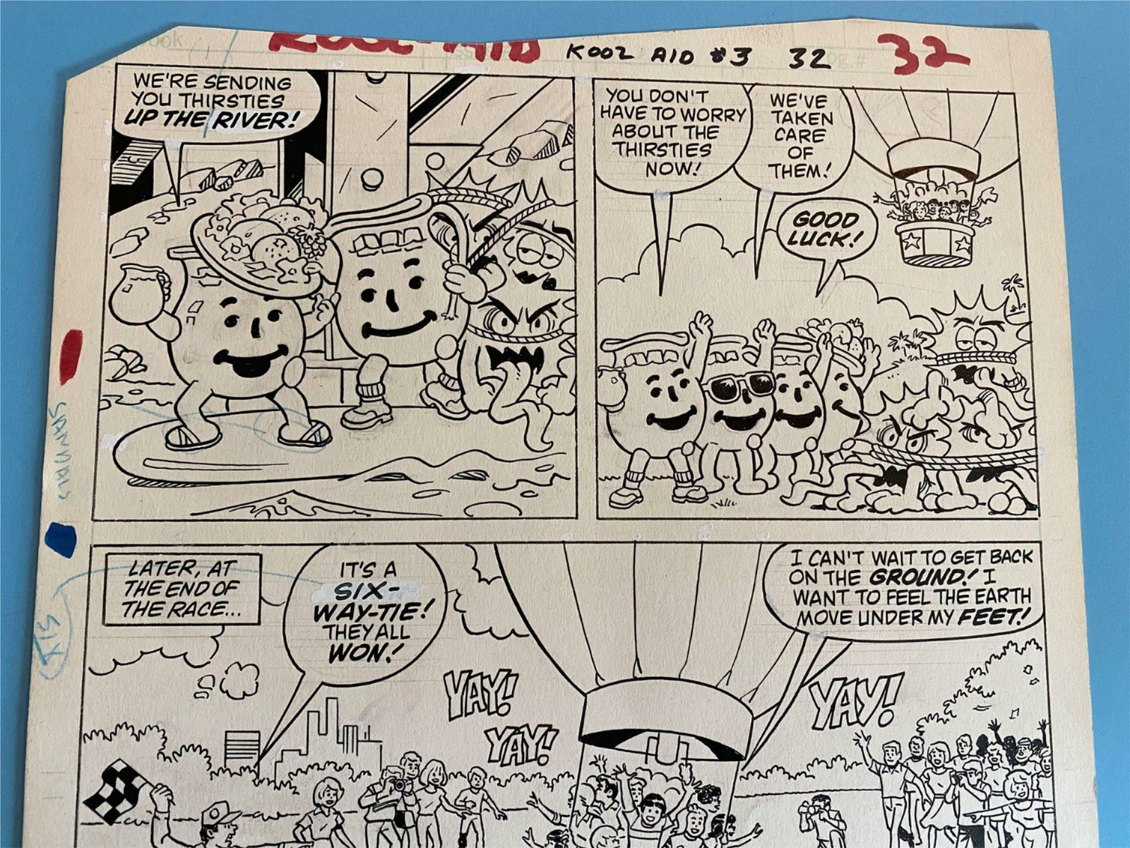 Original 1985 MARVEL COMIC Art~ Adventures of KOOL-AID MAN # 3 ~ DAN ...
