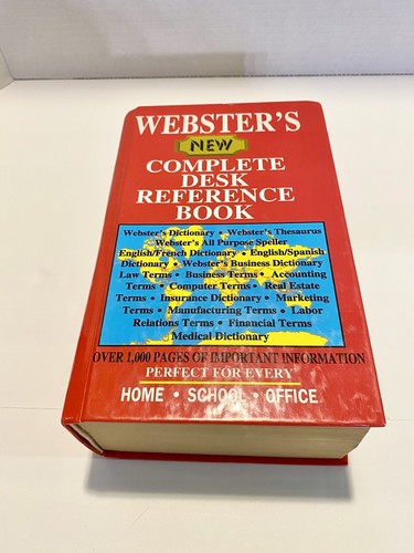 Webster’s New Complete Desk Reference Book (1993, ISBN 1569600449) (R ...