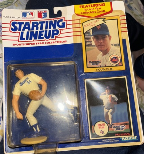 NOLAN RYAN 1990 Texas Rangers Kenner Starting Lineup SLU Action Figure ...