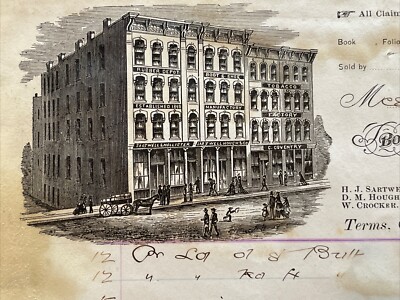 Original 1870s Auburn NY Sartwell Hough & Co Shoe Boot Receipt Genesee ...