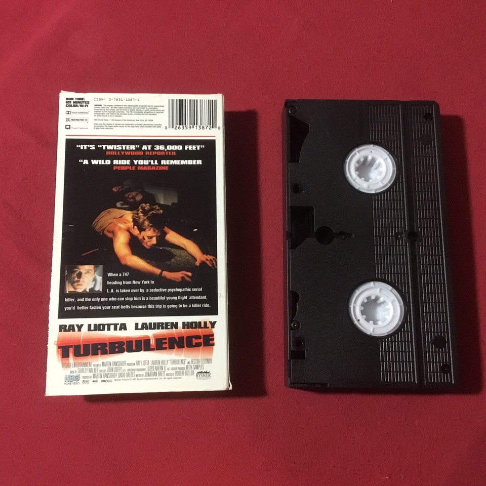 TURBULENCE It's A Killer Ride - VHS Tape Ray Liotta, Lauren Holly (EX ...