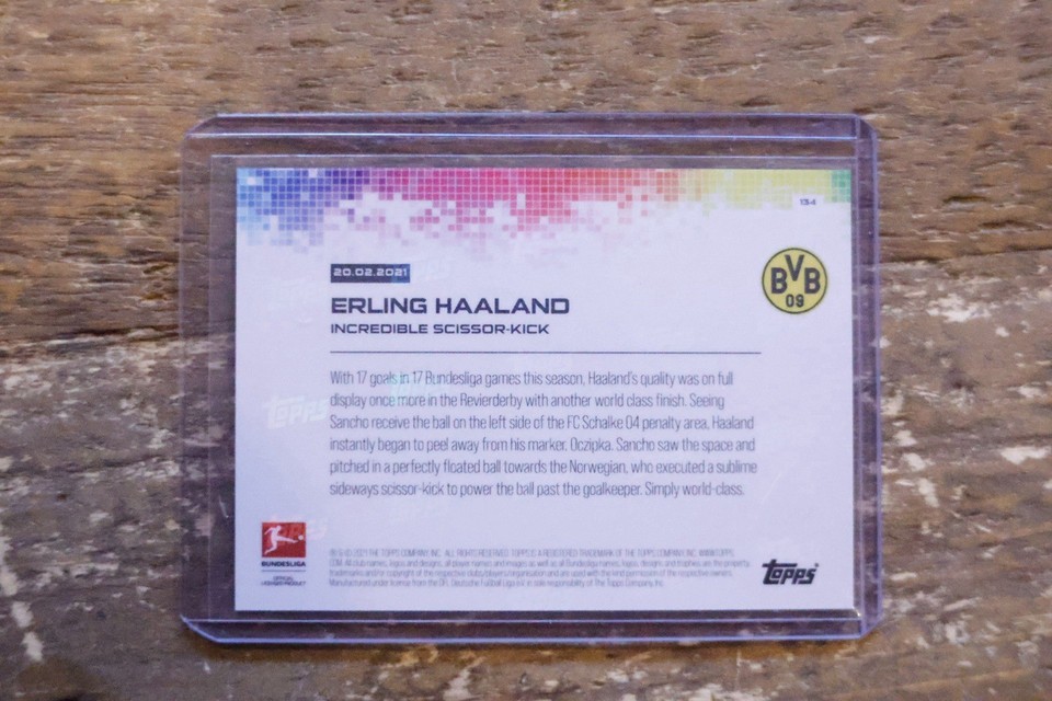 Erling Haaland Topps Now 2020-21 Bundesliga Incredible Scissor Kick #20 ...