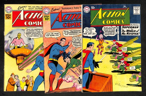 Action Comics #273, 274 & 275 10 centers Mxyzptlk Brainiac Lot X3 (CZ ...