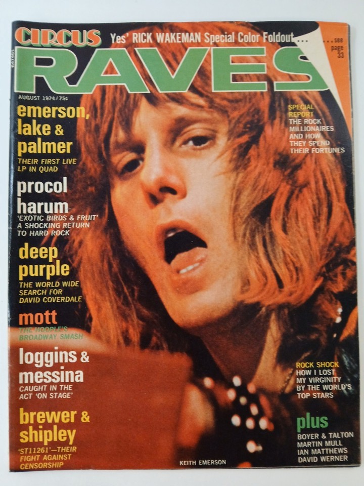 1973-75 Circus/ Circus Raves Magazines Lot Of 6 Glam Rock | eBay