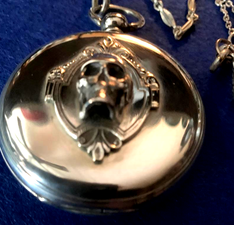 57mm Antique Silver Memento Mori KW KS Pocket Watch Serviced, running w ...