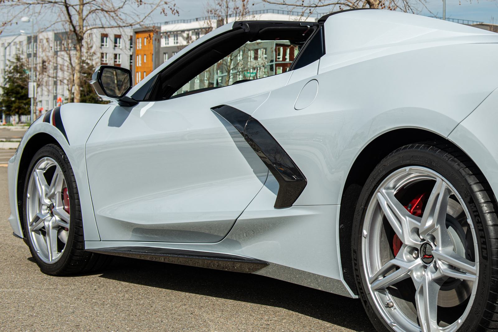 For 20-Up Corvette C8 | GM Style CARBON FIBER Side Fender Vent Door ...