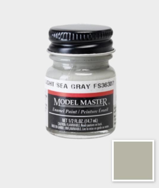 Testors 1726 Fs36307 Light Sea Gray Enamel Paint 1/2 Oz. Flat Model ...