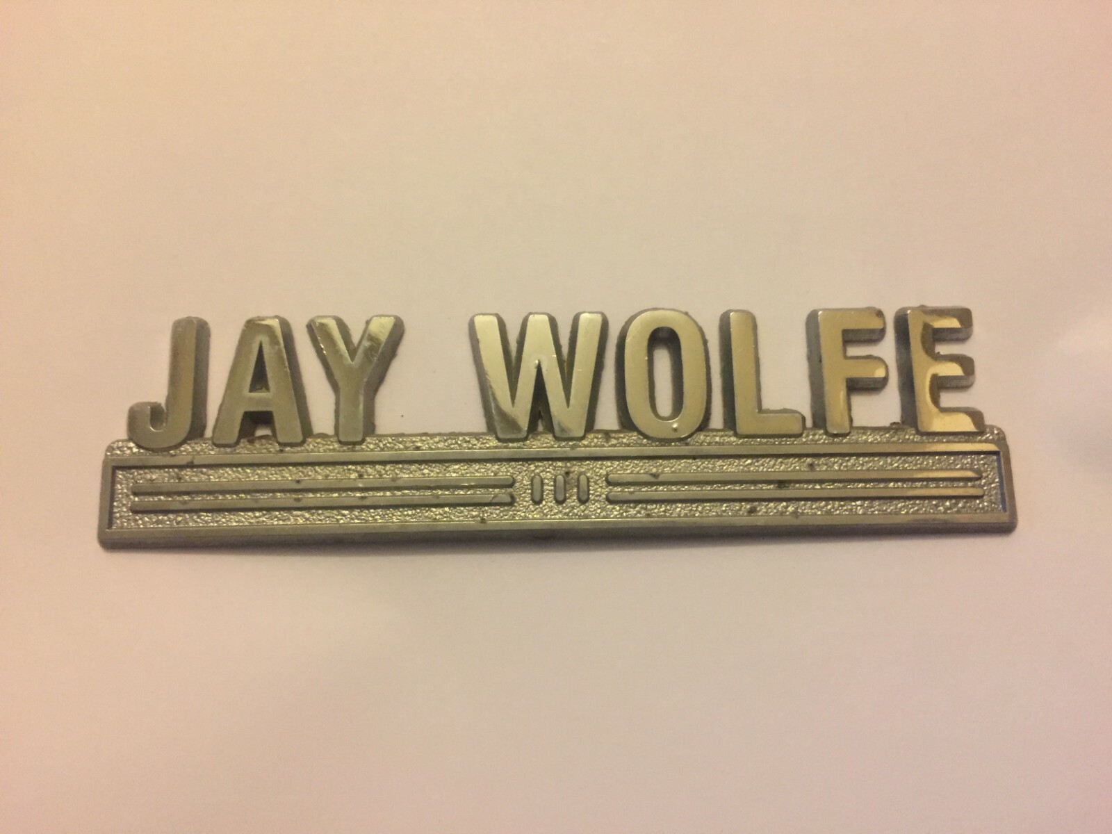 Vintage Metal Jay Wolfe Car Automobile Dealership Emblem Badge ...