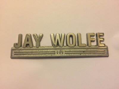 Vintage Metal Jay Wolfe Car Automobile Dealership Emblem Badge ...