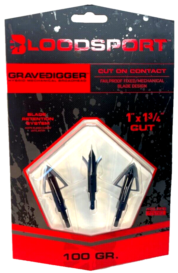 BloodSport Grave Digger Cut-On-Contact 100 Grain Hybrid Mechanical ...