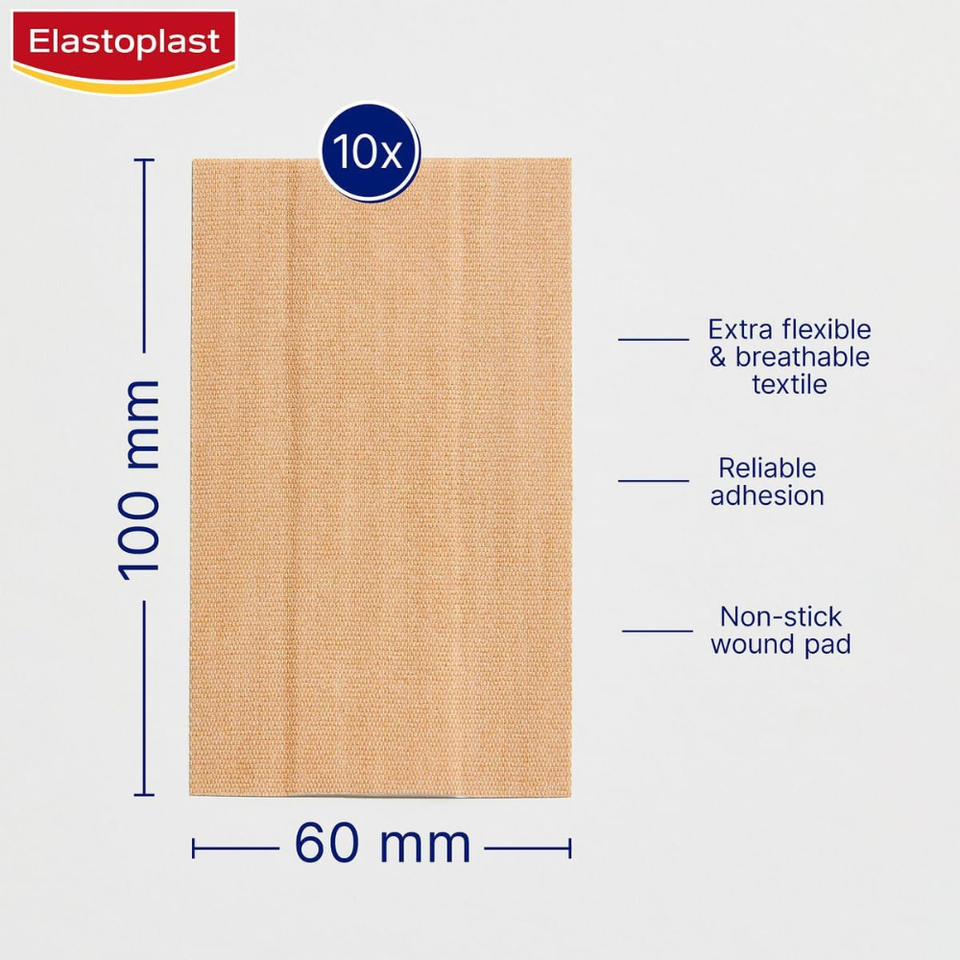 Elastoplast Fabric Cut to Size Plasters (1m x 6cm), Extra Flexible ...