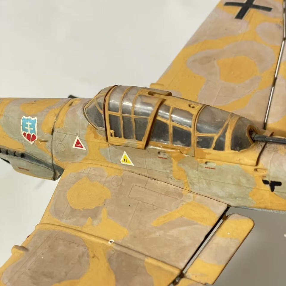 WWII GERMAN JUNKERS JU-87 B2/R2 STUKA ITALERI Built Painted AIRPLANE ...