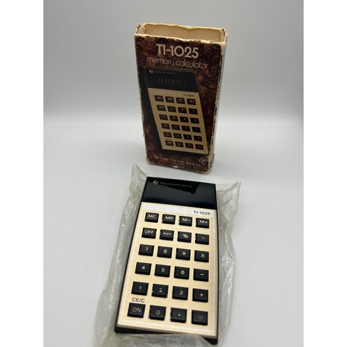 Vintage 1977 Texas Instruments Model TI-1025 Memory Calculator NIB | eBay