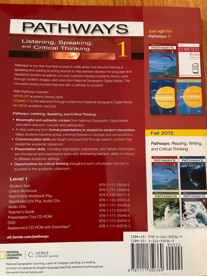 Pathways: Listening, Speaking, and Critical Thinking Ser.: Pathways ...