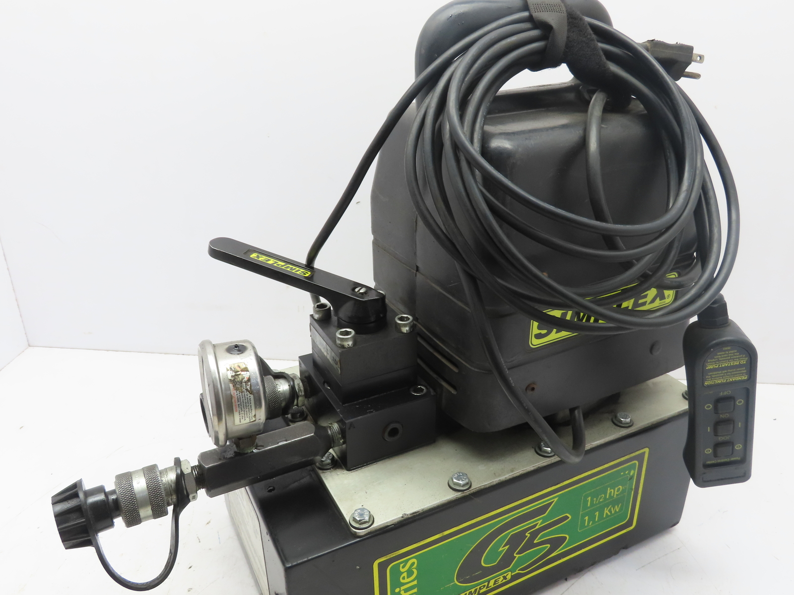 Simplex G5142 Electric Hydraulic 2-Stage Power Pump 1.5HP 115V 4 Way 10 ...