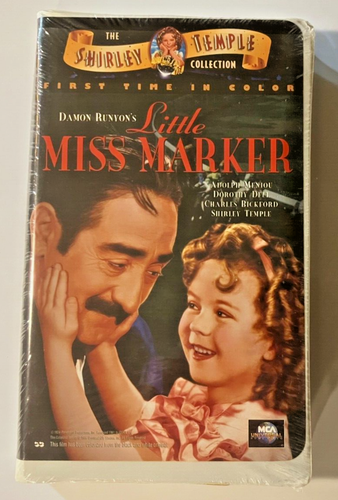 Little Miss Marker - VHS 1999 - Shirley Temple 1934 movie- Sealed Mint ...