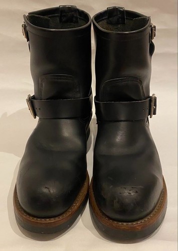 Red Wing Engineer Boots 2976 US8.5D Black Leather Boots for Men Used ...
