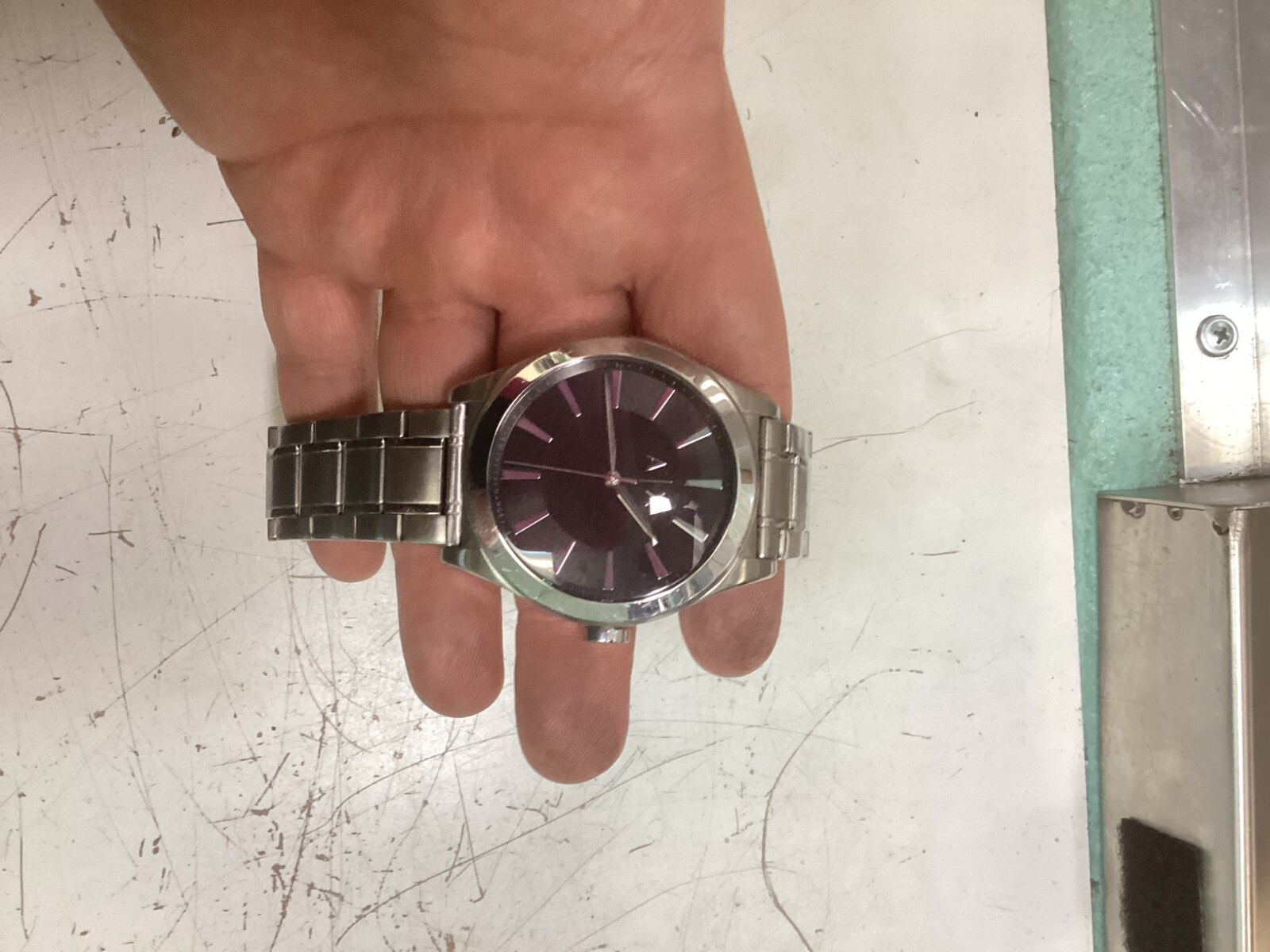 Armani Exchange AX2320 Mens Silver Stainless Steel Analog Dial Quartz ...