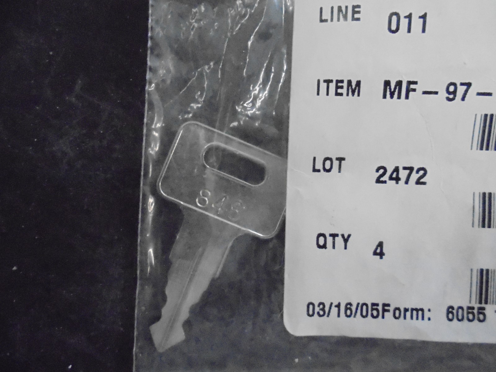 Southco MF-97-848-41 Key 848 for Push Locks, Compression locks | eBay