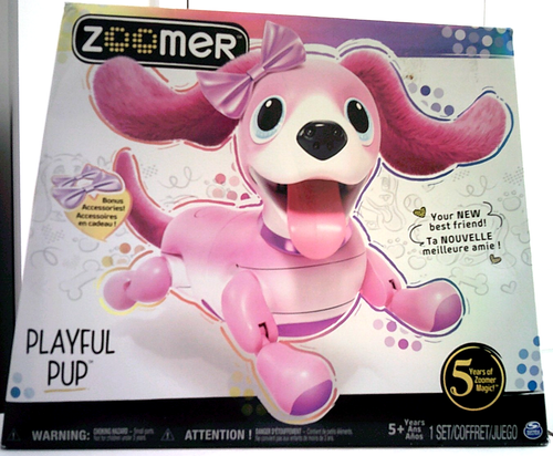 Zoomer Playful Pup Robotic Dog w/ Voice Recognition & Motion Pink RARE ...